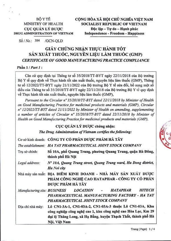 Hataphar's High-Tech Plant Receives GMP Certification from the Drug ...